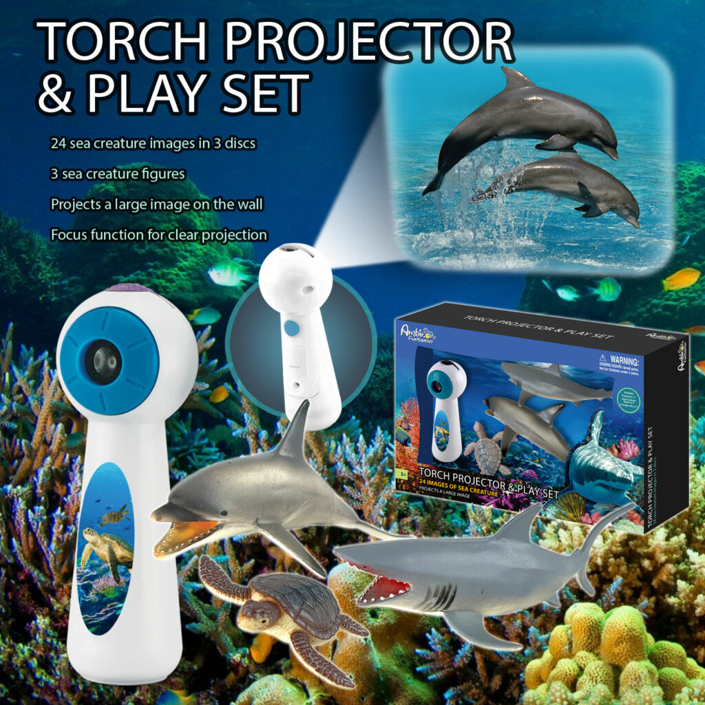 Sea Creatures Torch Projector & Play Set – Ambo Funtamin